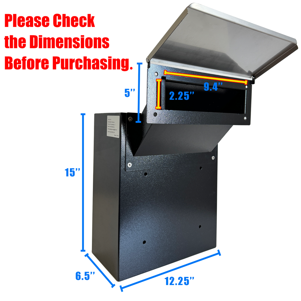 OPEN BOX Rainproof Through the Wall Locking Mailbox with 10 ...