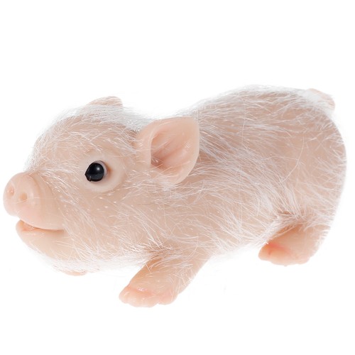 6" Silicone Pig Doll Toy Mini Soft Lifelike Pig Doll Miniature Reborn ...