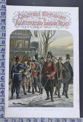 1860 MILITARY GERMAN ARMY SOLDIER MUSKET CHRISTMAS DRILL ILLUS COVER ...