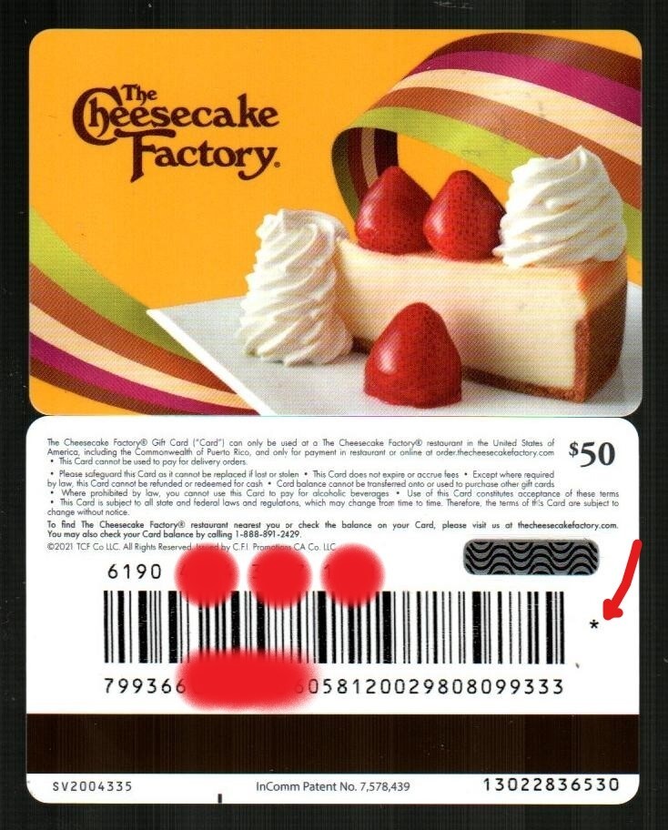 Cheesecake Factory Gift Card $100 Cheesecake Factory Gift Card