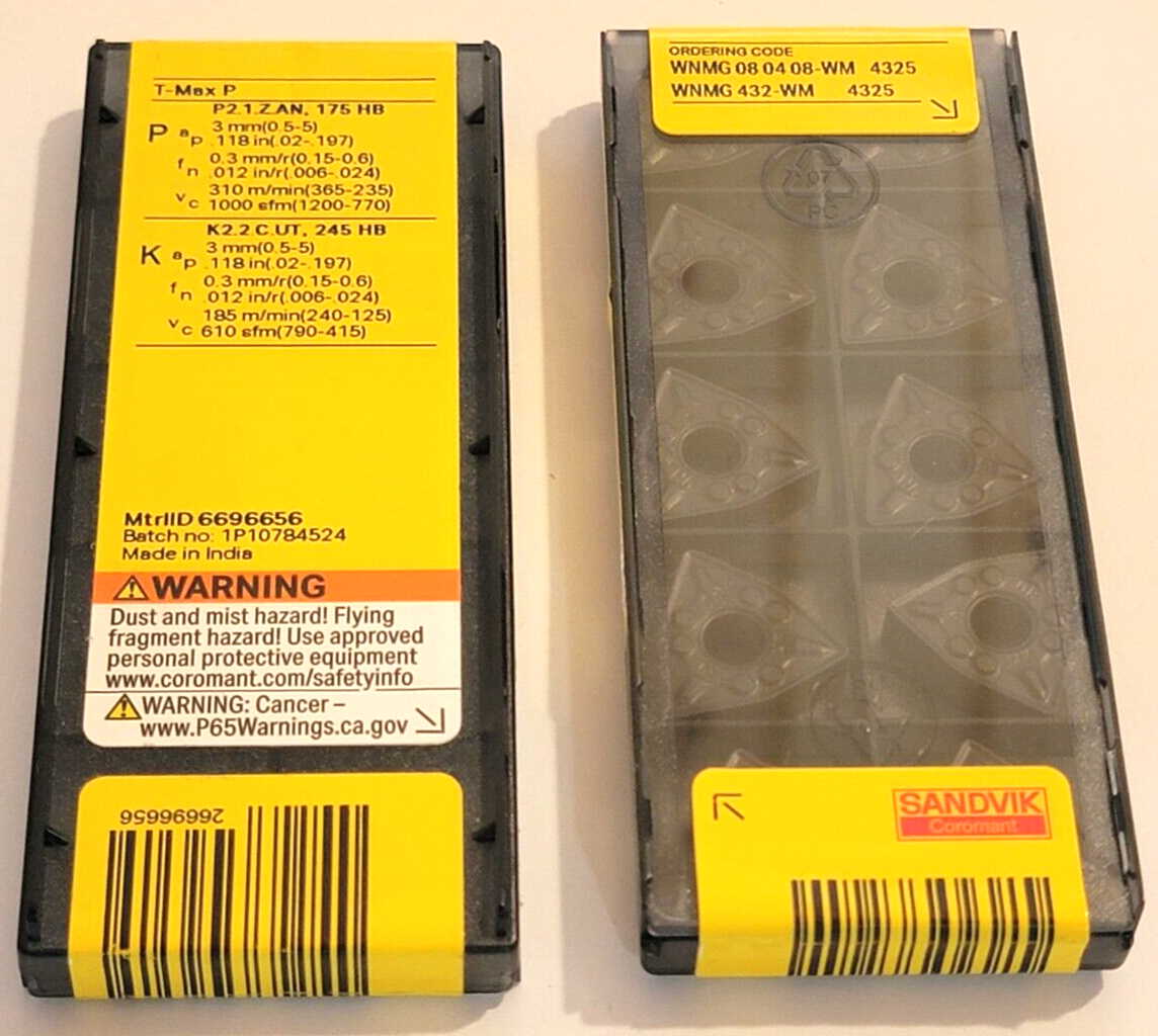 WNMG 432 WM 4325 SANDVIK *** 10 INSERTS *** GENUINE FACTORY PACK *** | eBay