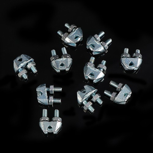 24 PCS Metal Wire Clamp Wire Cable Clips Steel Cable Clamps Metal Rope ...