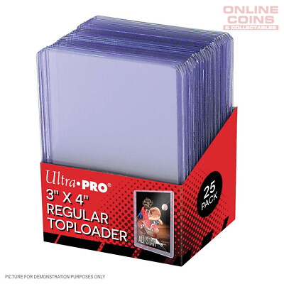 Ultra Pro 3" x 4" 35pt Regular Toploader CLEAR Card Protectors - Packet ...