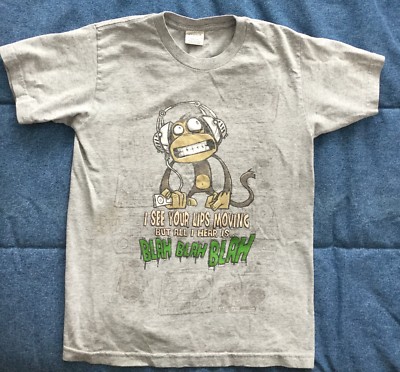 Vintage Boy Monkey Boom Box Shirt M 10 12 Retro DJ Funny | eBay