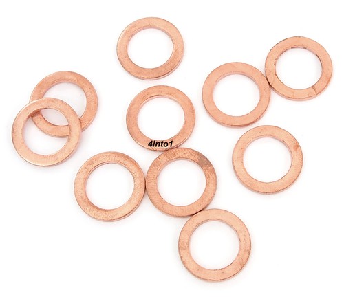 10 Pack - Copper Crush Sealing Banjo Bolt Washers 10mm M10 Brake ...