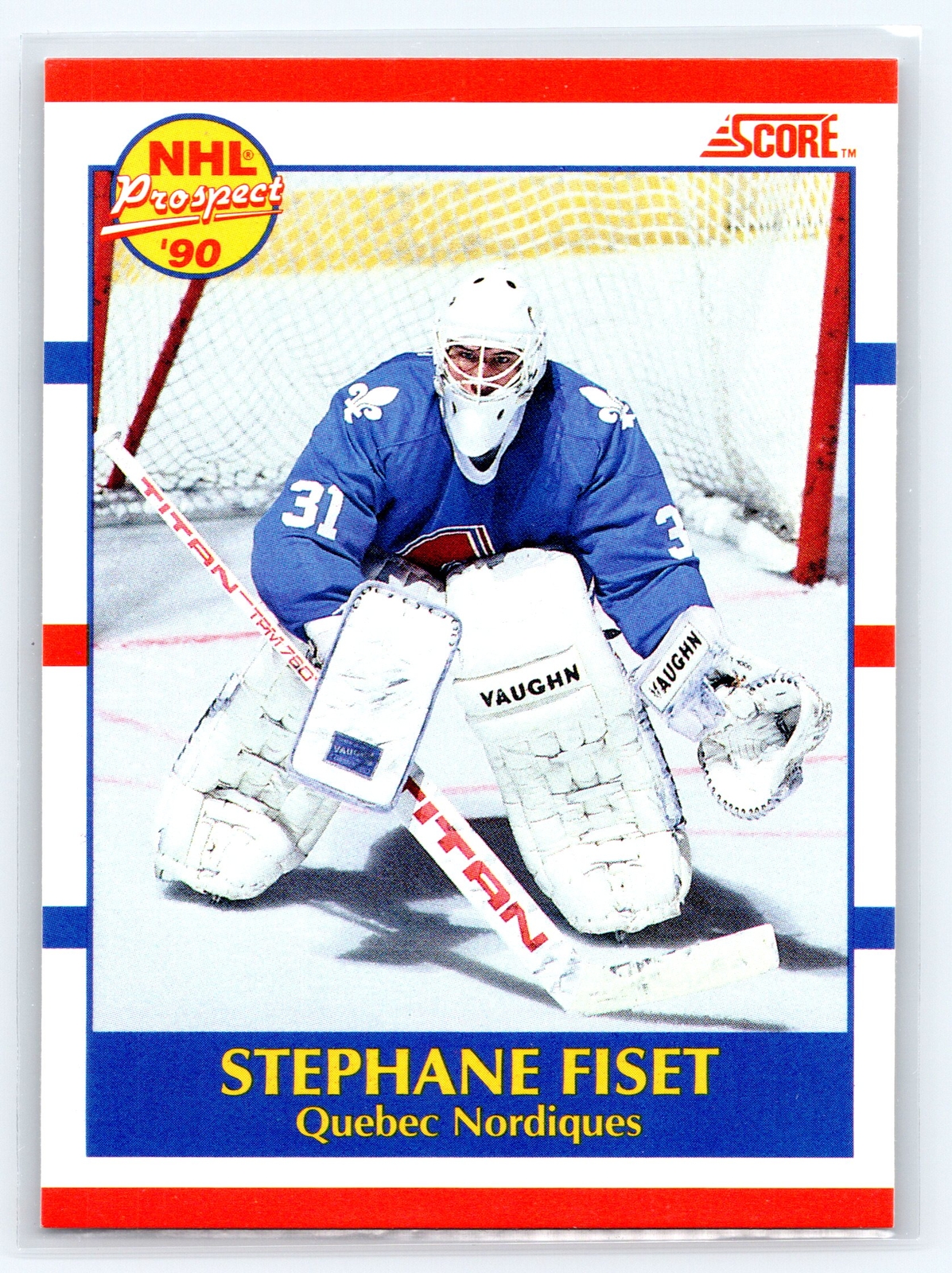 1990 Score Canadian #415 Stephane Fiset Hockey Quebec Nordiques Rookie ...