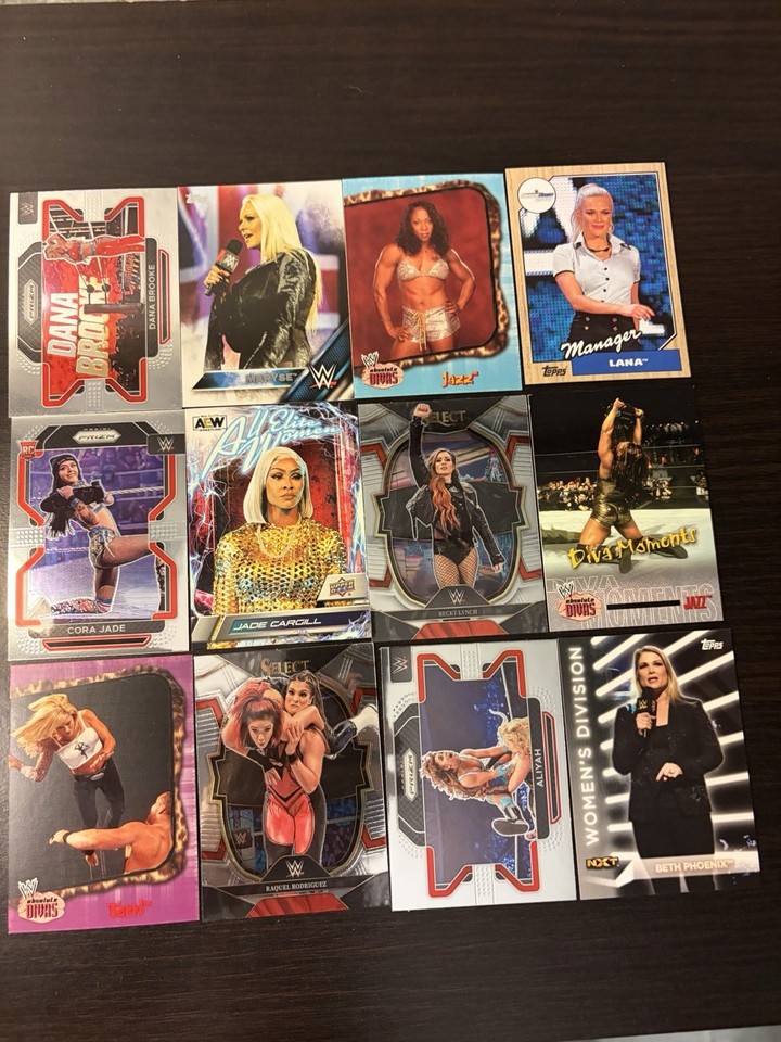 WWE Women 12 Card Lot Jade Cargill Becky Lynch Maryse Cora Jade Raquel Rodriguez | eBay