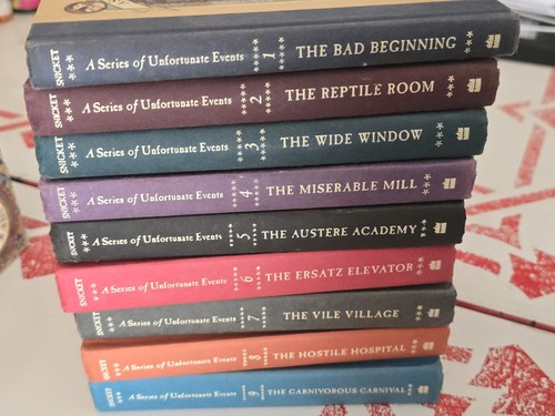 A Series of Unfortunate Events by Lemony Snicket Hardcover books 1-9 | eBay