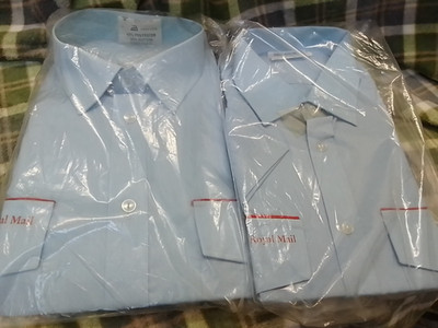 2x Royal Mail Blue Uniform Shirts Size 16-41 Long Sleeved | eBay UK