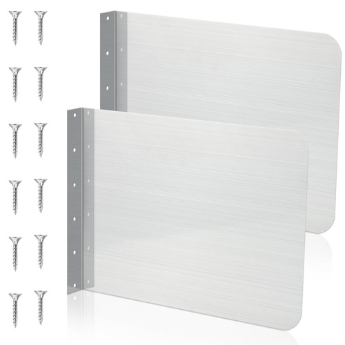 2 Pcs Stainless Steel Side Splash Guard for Kitchen Sink 15 x 12 Inch ...