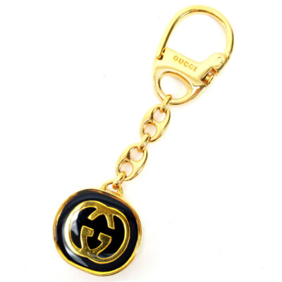 Gucci Keychain Interlocking Gold Plated Used Authentic T10067 | eBay