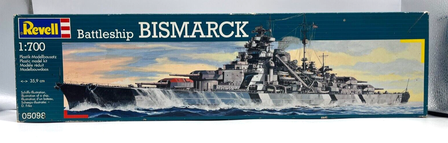 One REVELL 05098 BATTLESHIP BISMARCK MODEL KIT-1:700 SCALE *New-Open ...