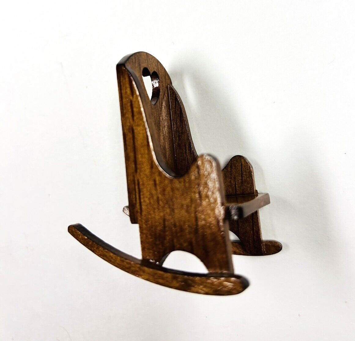 Dollhouse Miniature Rustic Rocking Chair Primitive 1:12 Wood Cushion 2 ...