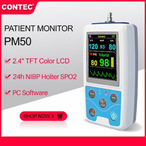 Portable Handheld Patient Monitor Vital Signs 24h NIBP SPO2 Recorder PC ...