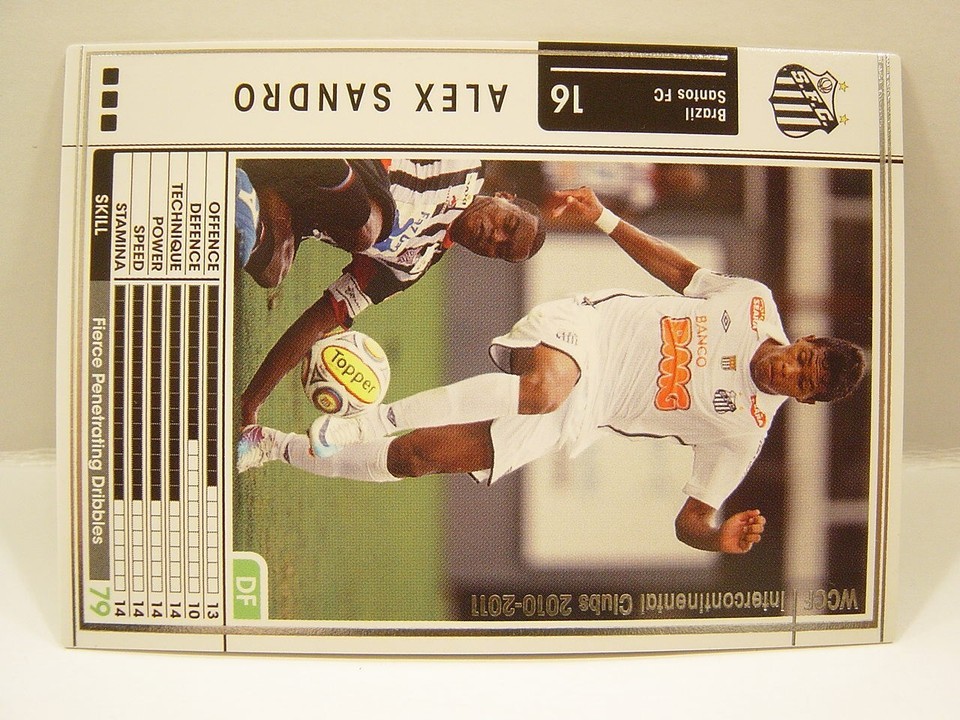 Panini WCCF 2010-11 Alex Sandro 1991 Brazil No.16 Santos FC Rookie Card ...
