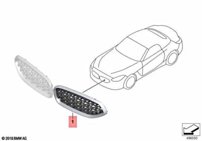 Genuine BMW Z4 M G29 Z4 20i 30i M40i Front ornamental grille left ...