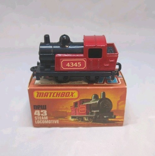 Matchbox Lesney Superfast No43/44 STEAM LOCO in DARK RED in MINTY " L ...