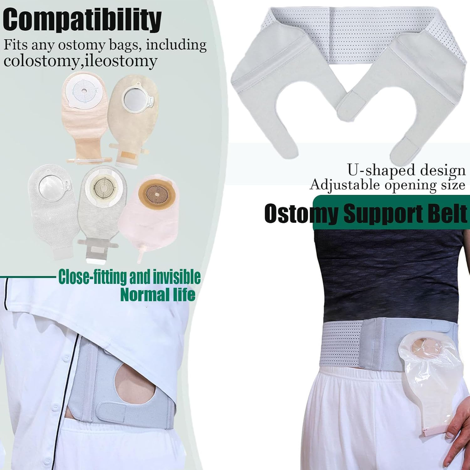 Ostomy Support Belt Adjustable Stoma Support Ileostomy Colostomy Belt ...