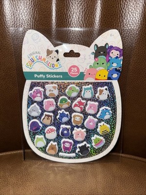 Original Squishmallows Puffy Squishy Stickers Sticker Multi 25 Pieces ...
