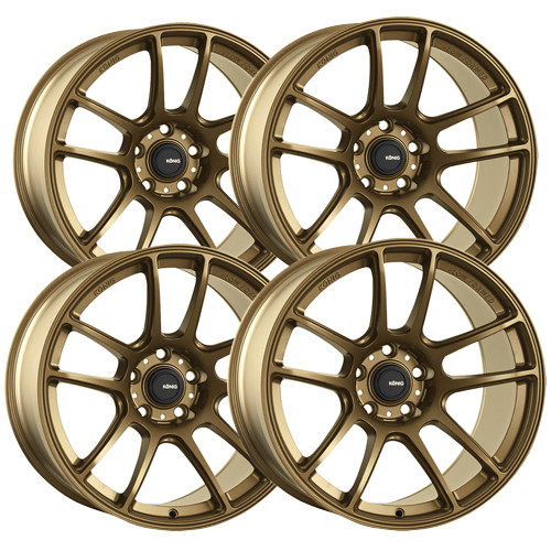 (Set of 4) Konig Heliogram 15x8 4x100 +36mm Bronze Wheels Rims 15" Inch ...