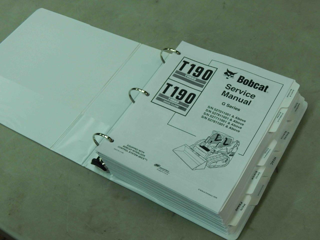 Bobcat T190 Turbo, T190 Turbo High Flow PN# 6902734 Loader Service ...
