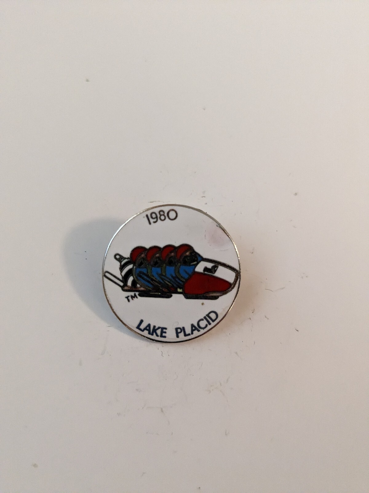 VINTAGE 1980 LAKE PLACID OLYMPIC BOBSLED PIN RONI RACOON SOUVENIR ...