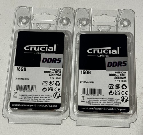 Crucial CT2K16G56C46S5 32GB DDR5 RAM Kit (2x16GB) - Black for sale ...