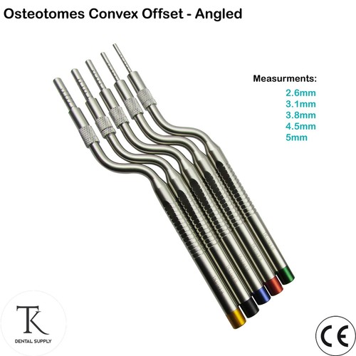 Dental Osteotomes Convex Offset Angled Sinus Lift Instruments Bone ...