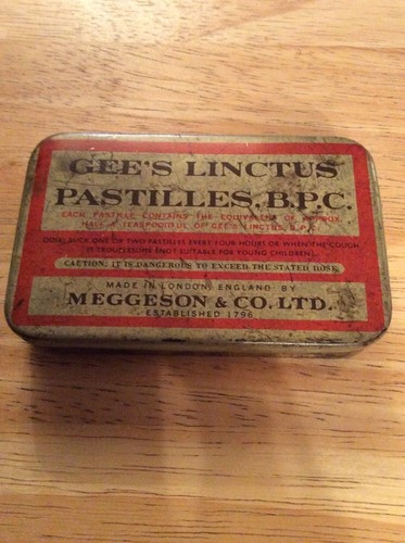 Old Tin Gees Linctus Pastilles B P C | eBay