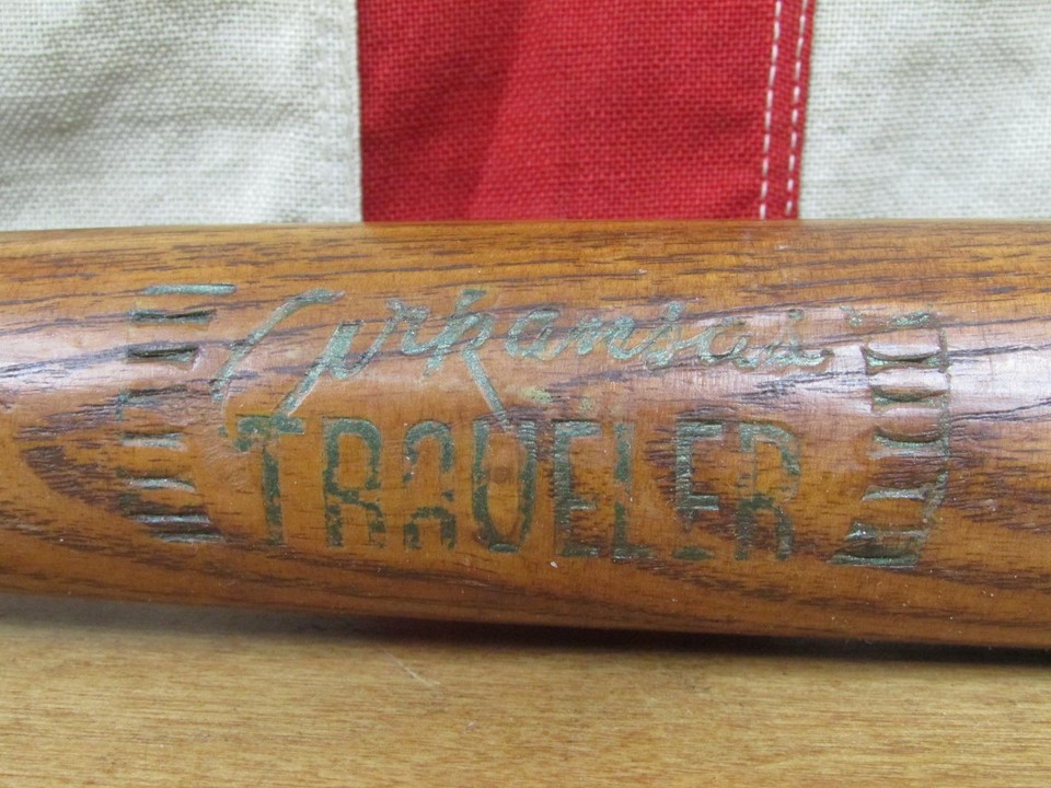 Vintage 1940s Arkansas Traveler Wood Baseball Bat No.175 Official ...