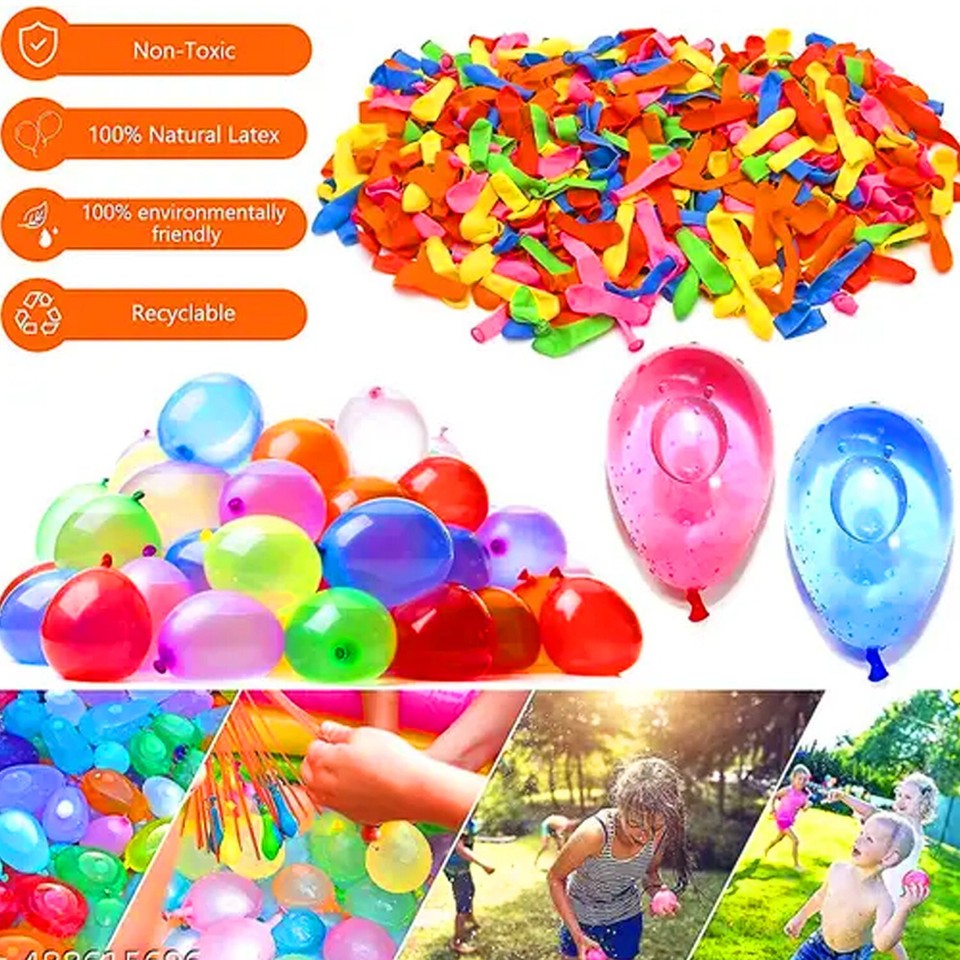 1000 Water Balloons Outdoor Summer Party Fun Water Bombs Garden Party ...
