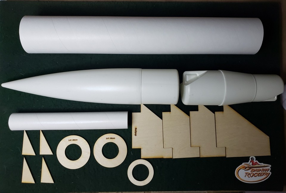 Upscale Estes Bullpup 12D #1972 Model Rocket Kit 2.5" 29mm F-G Power ...