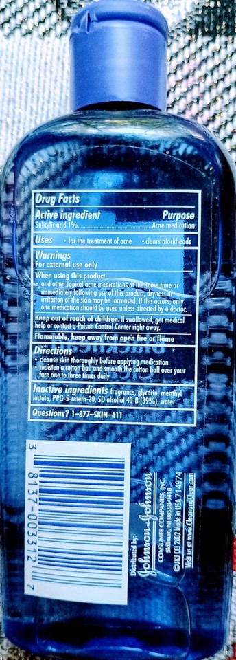 CLEAN & CLEAR Blackhead Clearing Astringent Salicylic Acne Medication ...