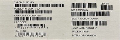 Intel CYPCBLSLAIC2RV SlimSAS Y Cables x8 to 2x4 RAID AIC to Mid-plane ...