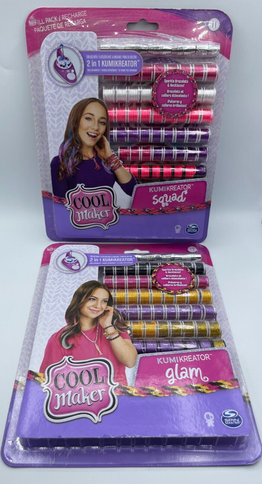 4 Cool Maker Kumi Kreator Bracelet Maker Refill Pack Coral & Jewel ...