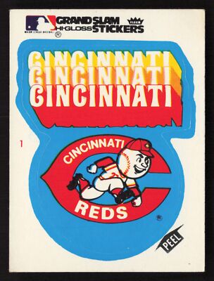 Cincinnati Reds Team (White) 1979 Fleer Grand Slam Hi-Gloss Stickers VG ...