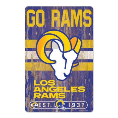LOS ANGELES RAMS, 11" X 17"CLASSIC ANTIQUE HARD WOOD SIGN FROM WINCRAFT ...