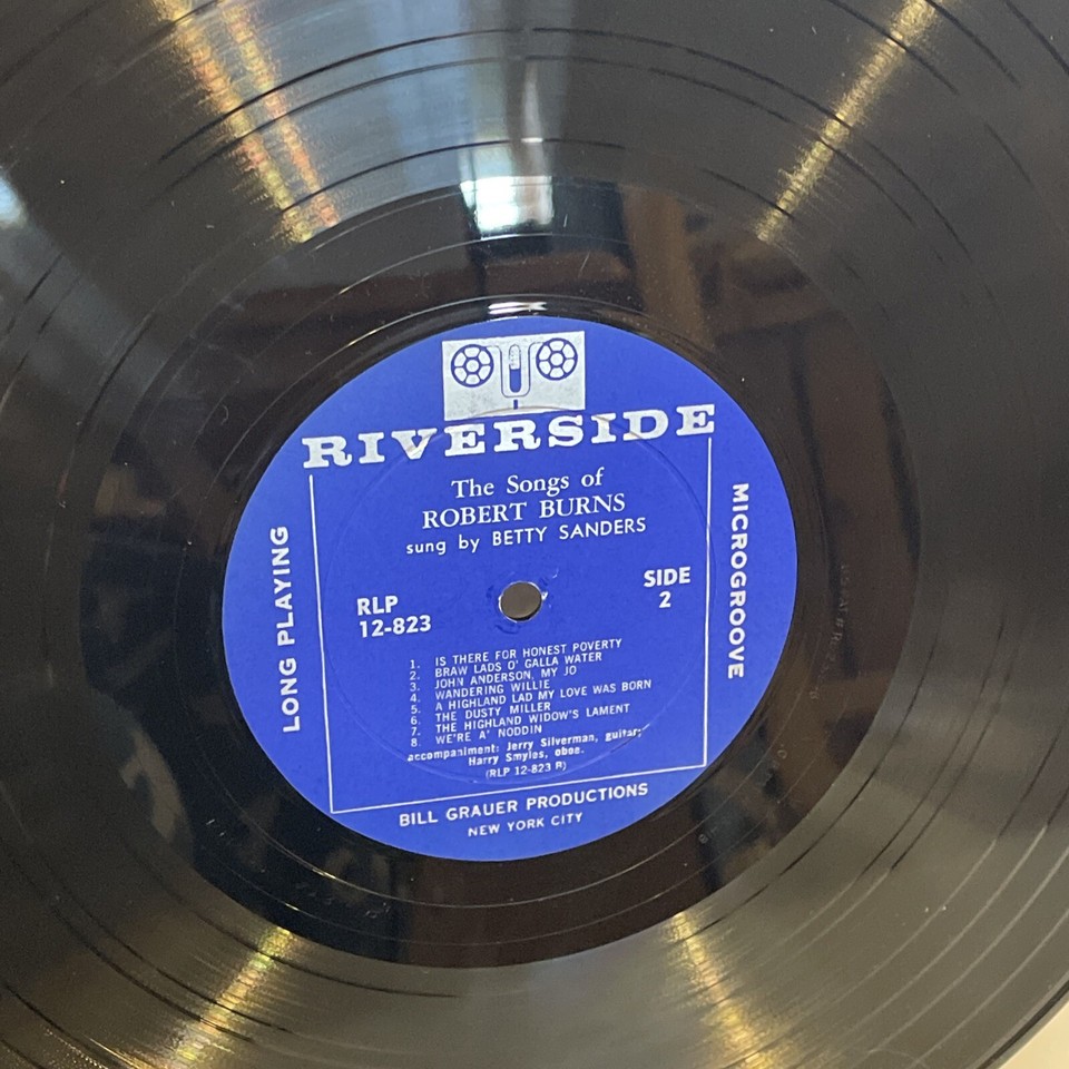 Songs Of Robert Burns Sung By Betty Sanders (Vinyl, 1957) Riverside RLP ...