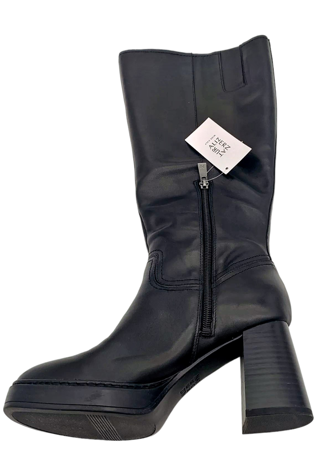 Naturalizer Ona Knee High Wide Calf Boots Black Leather | eBay