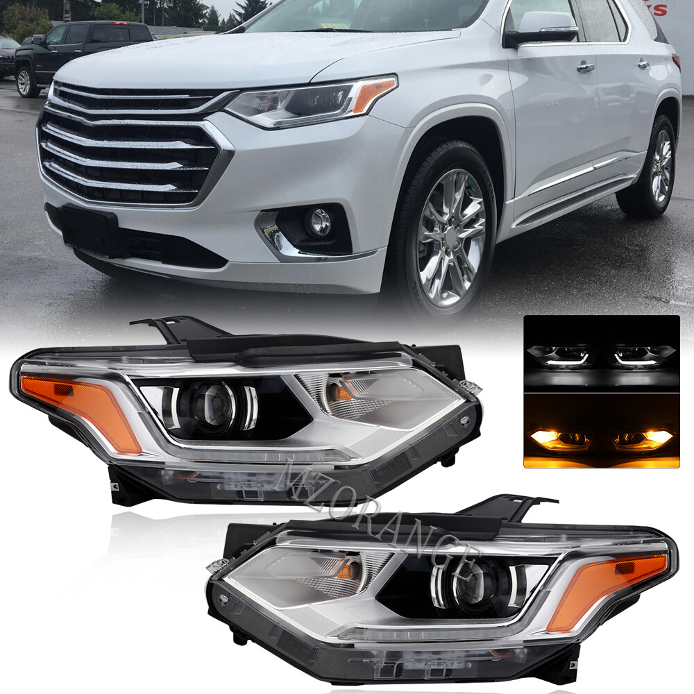 For Chevy Traverse 2018-2020 HID/Xenon LED DRL Headlights Headlamps ...