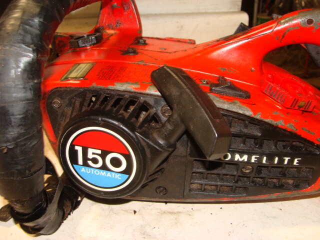 HOMELITE gas vintage chainsaw 150 automatic 18" bar classic chain saw ...