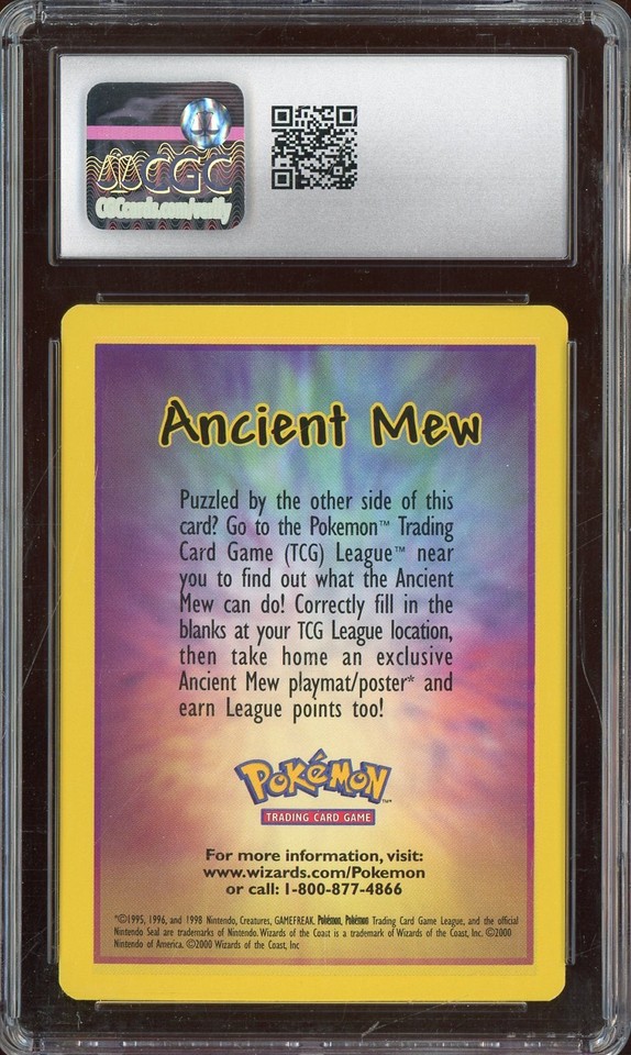 2000 Pokemon Insert Card Ancient Mew CGC 10 GEM MINT | eBay
