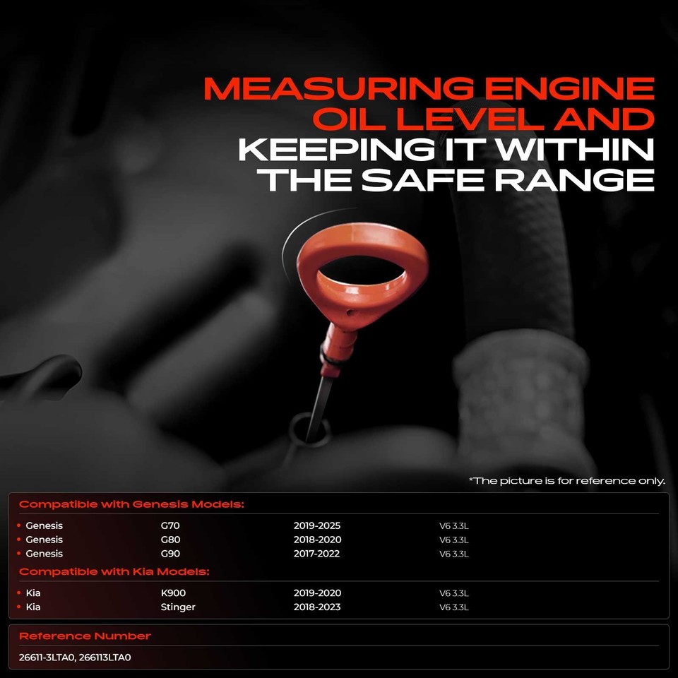 Engine Oil Dipstick for Genesis G80 2018-2020 G70 G90 Kia Stinger K900 ...