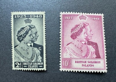 Br. Solomon Is. Old Postage Collectible Stamps #82-83 1949 MNH | eBay