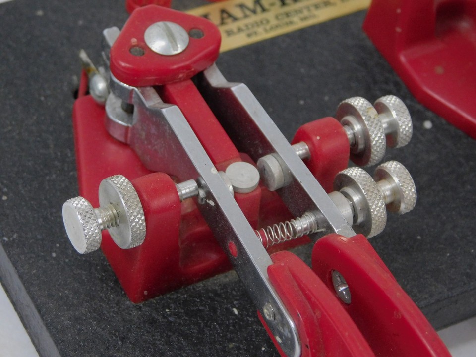 Ham-Key Vintage Ham Radio Iambic Straight Double Telegraph Key + Cable ...