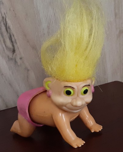 Vintage Very Rare Crawling Troll Baby Doll Wind-Up Тoy 1990's | eBay