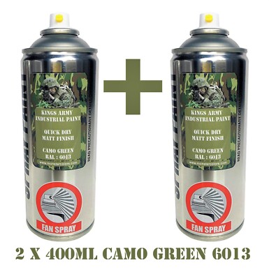 Camo Green RAL 6013 Matte Spray Paint 400ml | 2 Pack Deal | Military ...