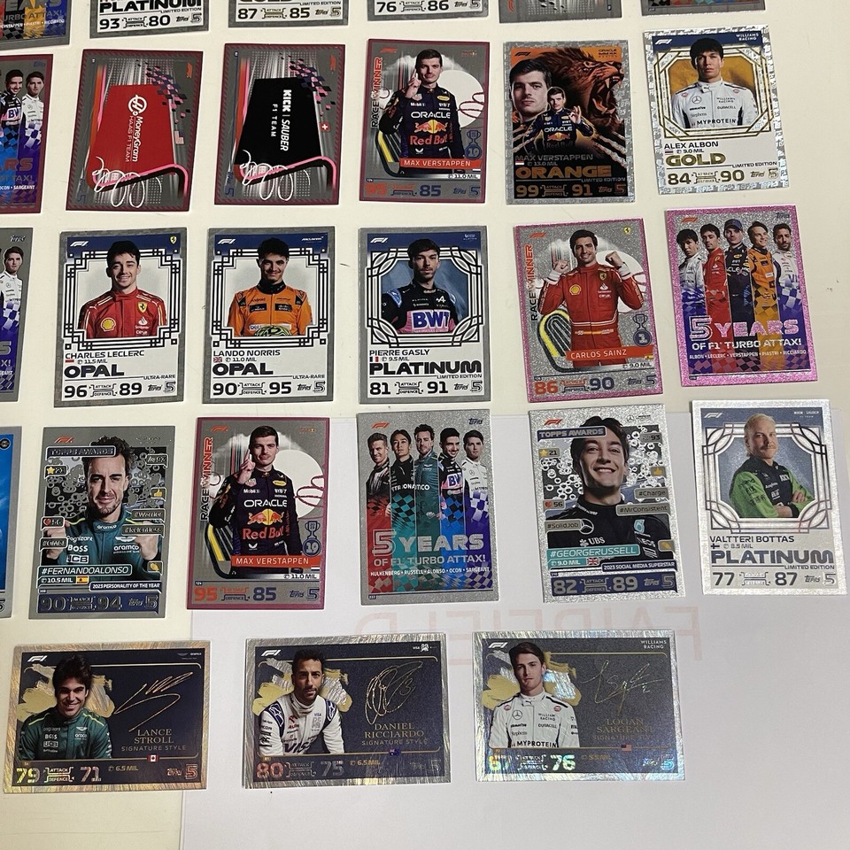 2024 TOPPS TURBO ATTAX Formula 1 F1 Trading Cards Album - Opened Packs ...