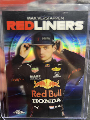 2021 Topps Chrome Formula 1 F1 Max Verstappen Red Liners Insert #RL-3 ...