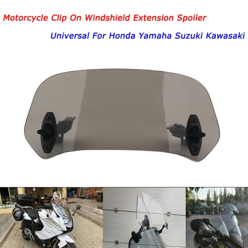 Motorcycle Clip On Windshield Extension Motorbike Wind Screen Deflector ...